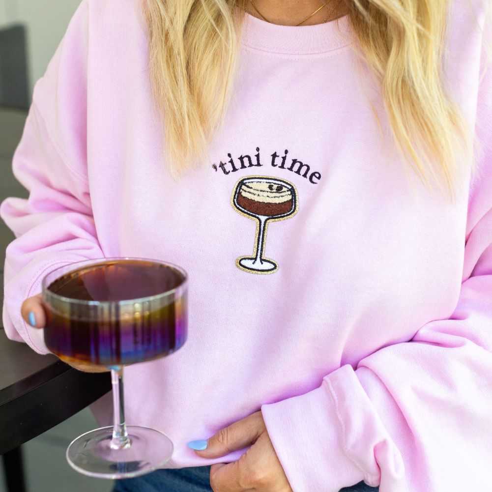 'Espresso 'Tini Time' Crewneck Sweatshirt – United Monograms