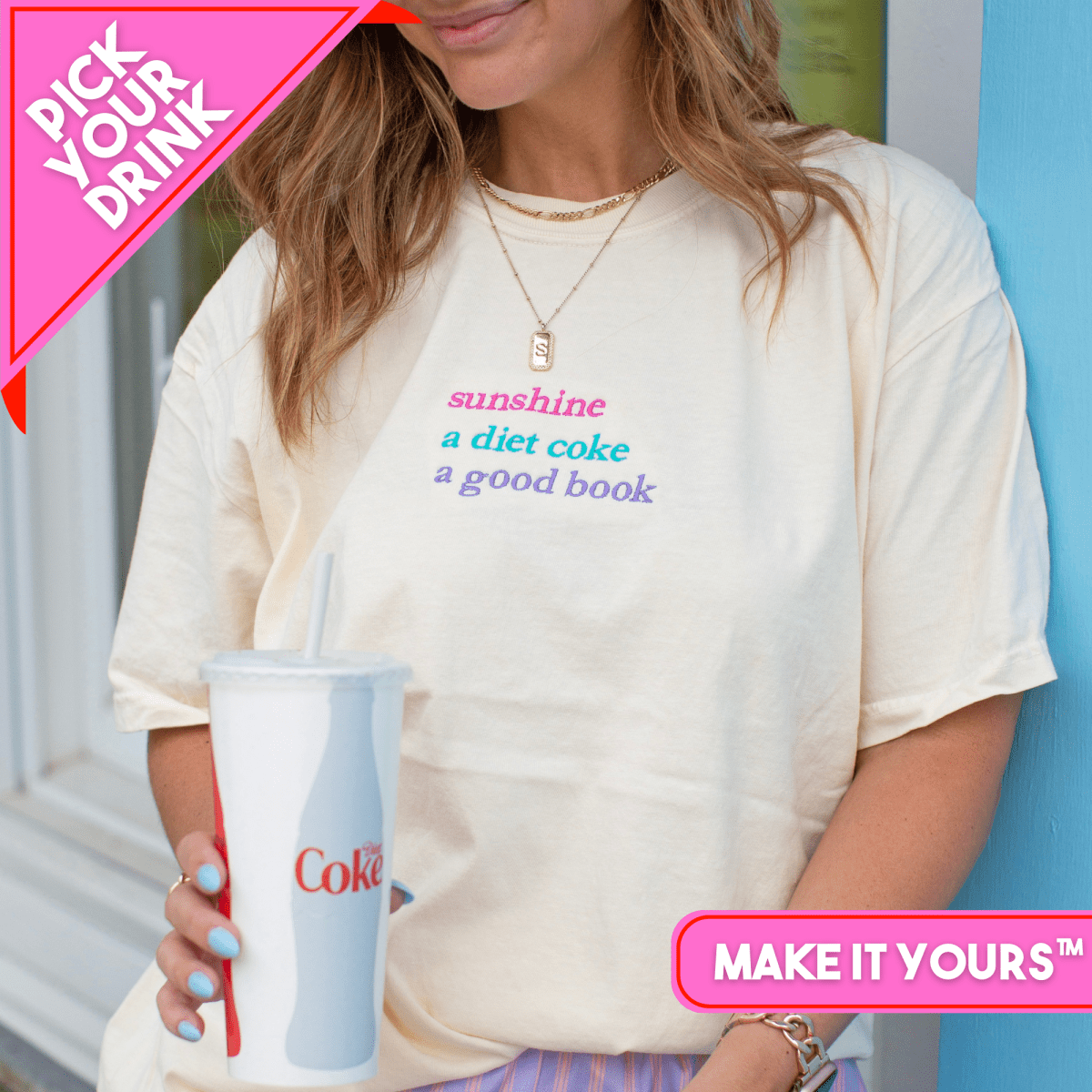 Make It Yours™ 'A Book & A Bev' T-Shirt – United Monograms