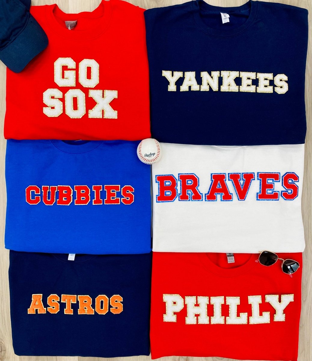 Make It Yours™ Letter Patch Gameday Crewneck Sweatshirt Make It Yours™ Letter Patch Gameday Crewneck Sweatshirt