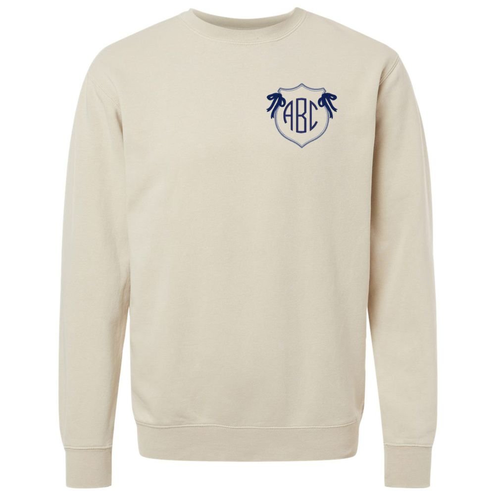 Monogrammed 'Preppy Crest' Cozy Crew – United Monograms
