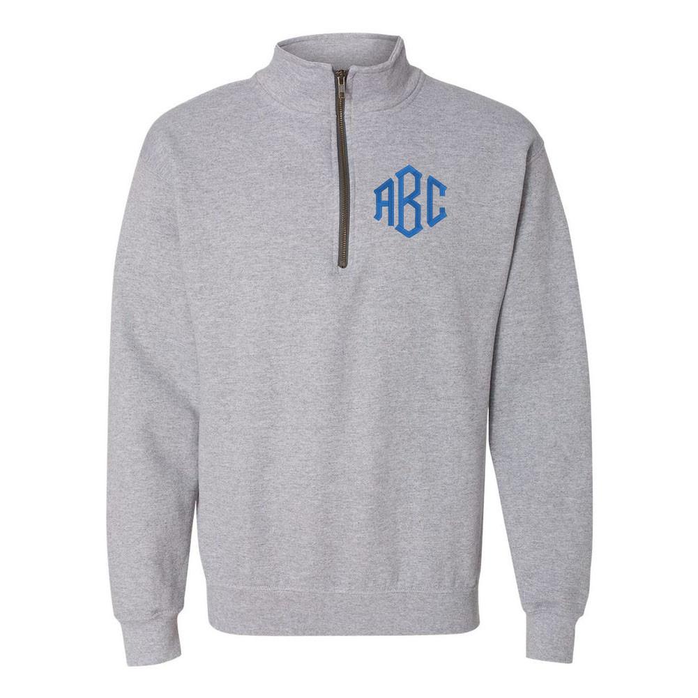 Monogrammed Quarter Zip Sweatshirt – United Monograms